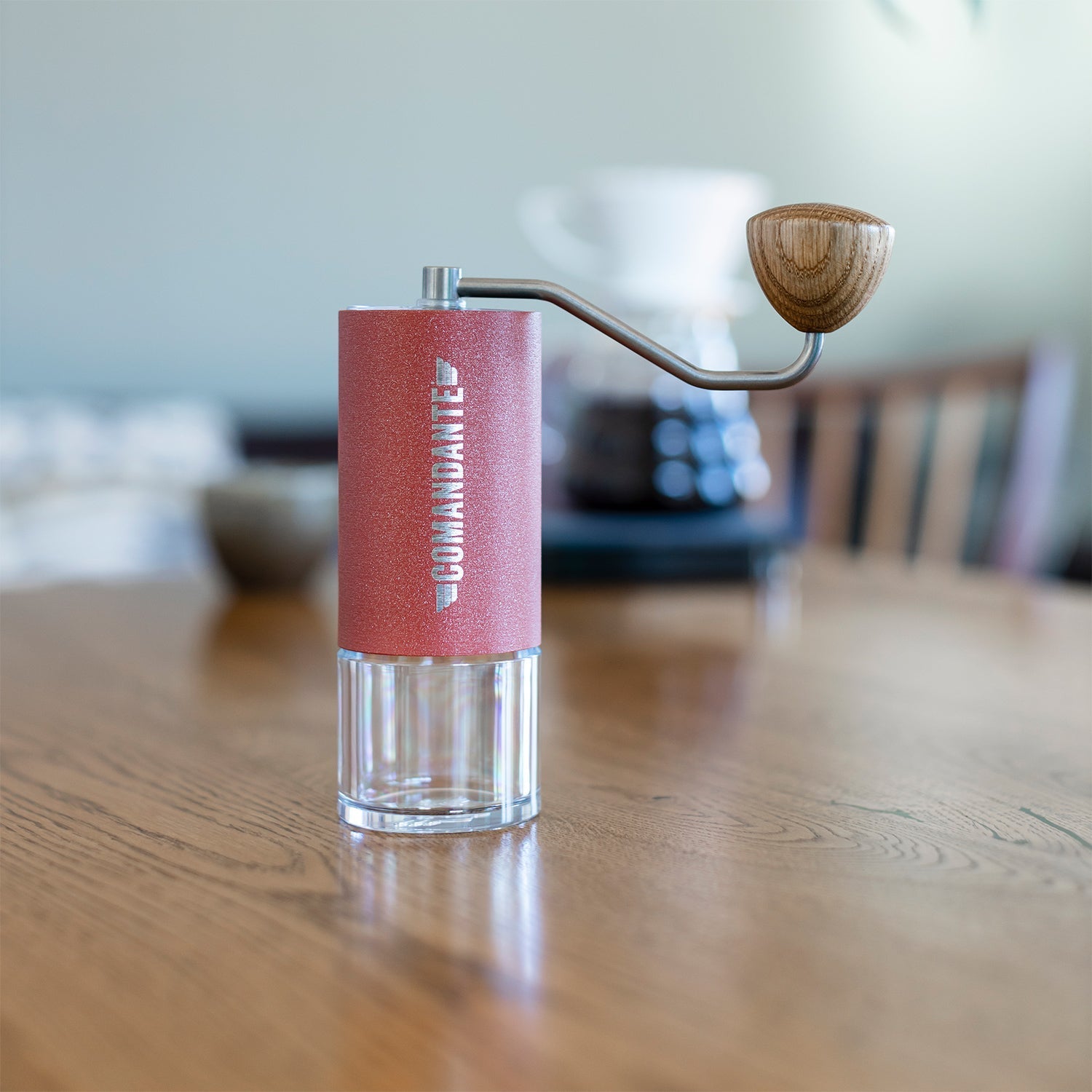 Comandante C40 Nitro Blade Coffee Grinder MK4 Sunset Recent Beans